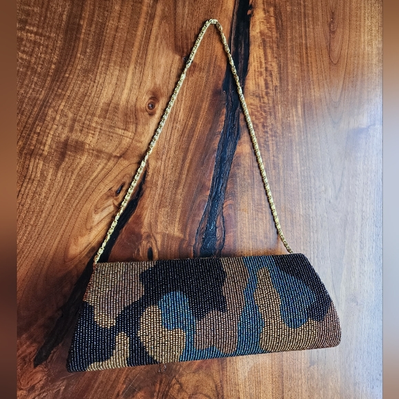 David Jeffery | Bags | David Jeffery Beaded Camo Evening Bag Clutch ...